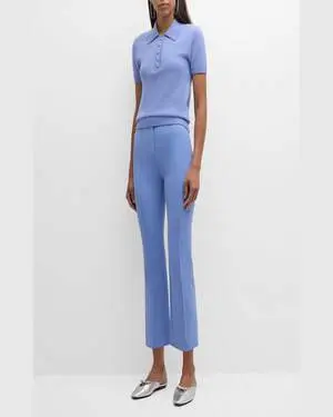 Veronica Beard Brandt Cashmere Polo Top