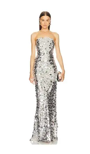 BRONX BANCO Farah Strapless Gown