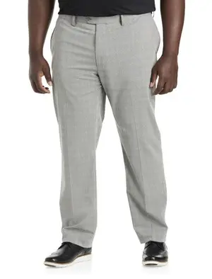 OAK HILL BY DXL Plaid Dress Pants With Waist-relaxer