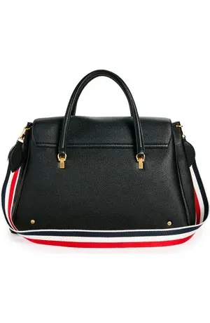 Thom Browne Pebble Grain Leather Luggage Bag