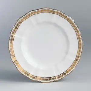 ROYAL CROWN DERBY Carlton Bread & Butter Plate, 6 - Gold