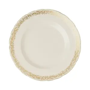 ROYAL CROWN DERBY Gold Aves Narrow Band Salad Plate - Clear