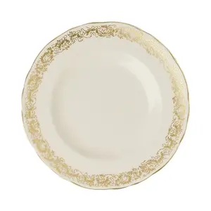 ROYAL CROWN DERBY Gold Aves Narrow Band Bread And Butter Plate - Clear