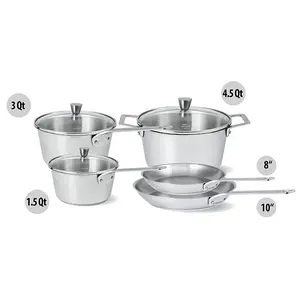 CRISTEL 1826 Collection 8 Piece Stainless Steel Cookware Set - No Color