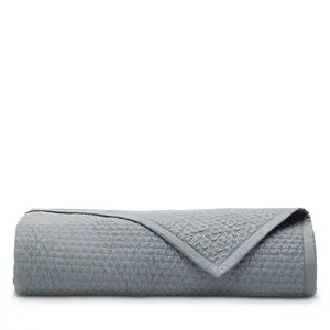 BOLL & BRANCH Signature Textured Stitch Quilt, King California King - Bluestone
