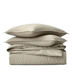 BOLL & BRANCH Relaxed Seersucker Duvet Set - Oak