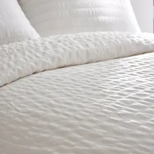 BOLL & BRANCH Relaxed Seersucker Duvet Set - White