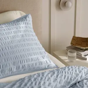 BOLL & BRANCH Relaxed Seersucker Duvet Set, /cal - Hydrangea