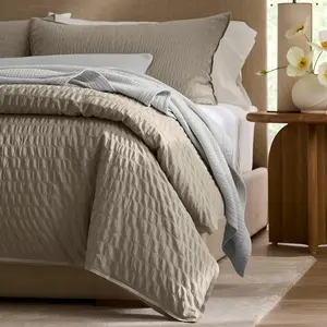BOLL & BRANCH Relaxed Seersucker Duvet Set, /cal - Oak