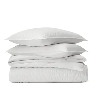 BOLL & BRANCH Relaxed Seersucker Duvet Set, /cal - White
