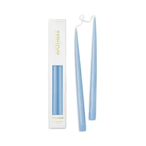 APOTHEKE 13 Taper Candles, Set Of 2 Light Blue