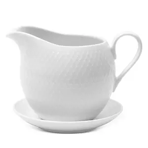 ROSENDAHL Lyngby Porcelain Rhombe Sauce Boat - White