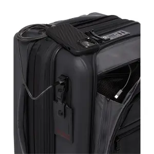 Tumi Alpha International Expandable Carry On Spinner Suitcase - Black
