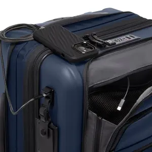 Tumi Alpha Expandable Wheeled Carry On Suitcase - Navy