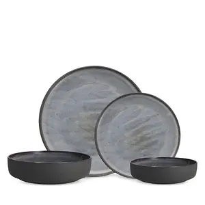 FORTESSA Northern Lights Borealis Silt 16 Pc Dinnerware Set - Indigo