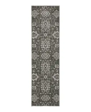 ORIENTAL WEAVERS Intrigue Int09 Runner Area Rug, 2'3 X 7'6 - Grey