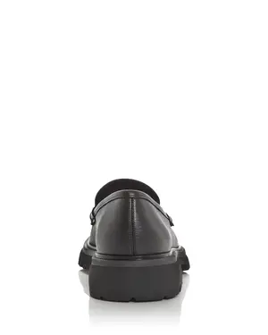 FERRAGAMO Gancini Leather Loafers - Nero