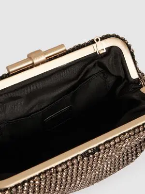 REISS Adaline Embellished Clutch - Gold