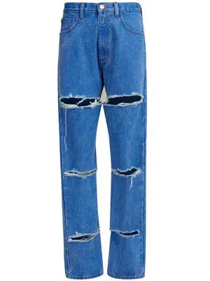 Marni Cut-out Straight Leg Jeans - Blue