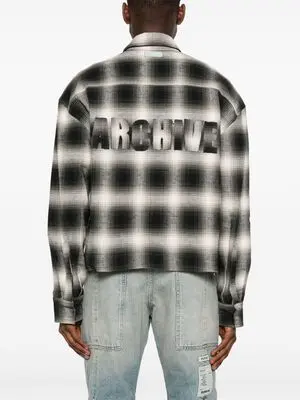 B1ARCHIVE Logo-patch Plaid Shirt