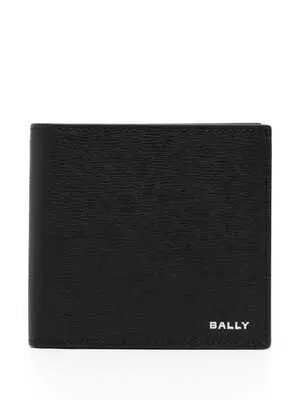 Bally Logo-stamp Bi-fold Leather Wallet - Black