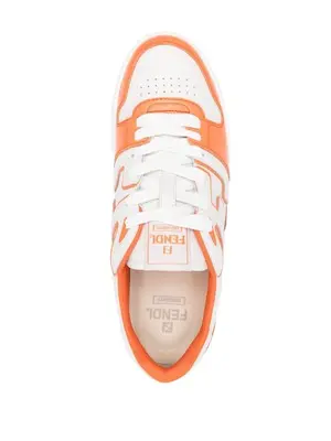 Fendi Match Leather Sneakers