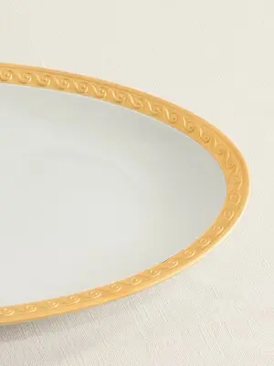 L'Objet Neptune Small Gold-plated Porcelain Platter