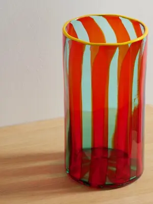 La DoubleJ Torre Striped Murano Glass Vase