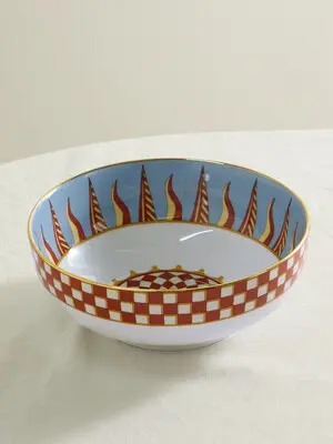 La DoubleJ Gold-plated Porcelain Serving Bowl - Orange