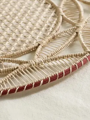 La DoubleJ Set Of Two Raffia Placemats - Neutrals