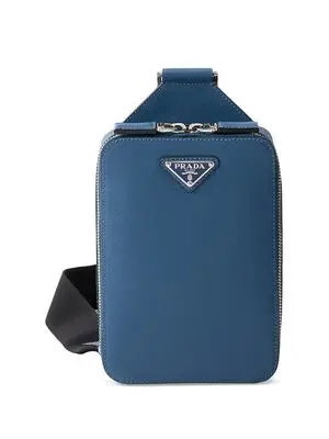 Prada Brique Saffiano Leather Bag Blue