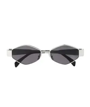 Celine Triomphe Hexagon-frame Sunglasses - Silver