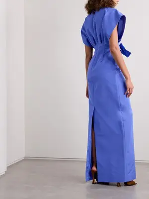 Carolina Herrera Bow-embellished Silk-faille Gown