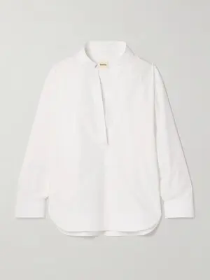 Khaite Tito Oversized Cotton-poplin Shirt