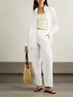Eterne Cotton-poplin Wide-leg Trousers