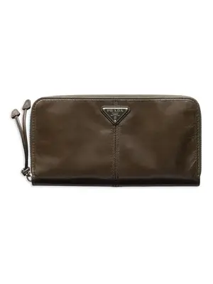 Prada Leather Wallet - Brown