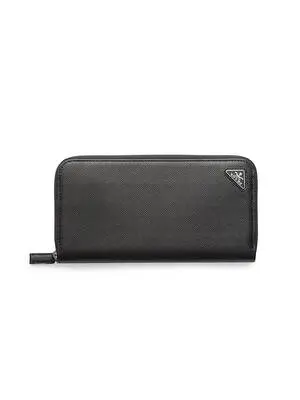 Prada Men's Saffiano Wallet - Black Black