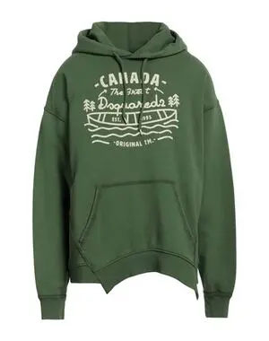 Dsquared2 Cotton Hoodie With Graphic Print - Green