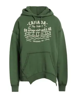 Dsquared2 Cotton Hoodie With Graphic Print - Green