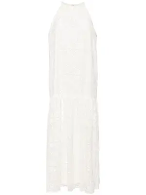 SAIID KOBEISY Halterneck Maxi Dress - White