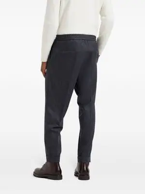 Brunello Cucinelli Drawstring-waistband Wool Trousers - Grey