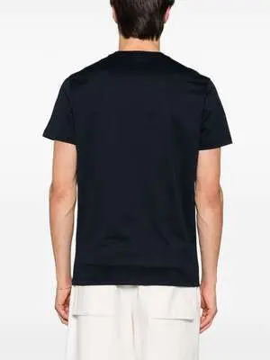 Moncler Double Logo-patch Cotton T-shirt - Blue