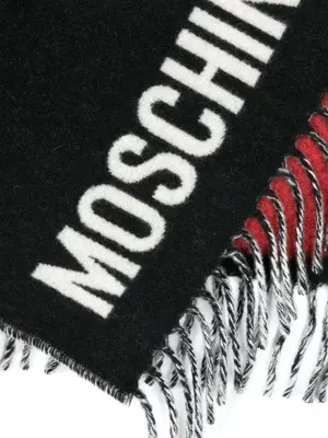 Moschino Logo-intarsia Wool Scarf