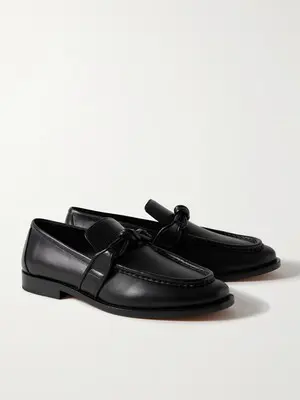 Bottega Veneta Astaire Knot-detailed Leather Loafers - Black