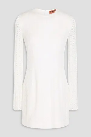 Missoni Crochet-knit Wool-blend Mini Dress - Ivory