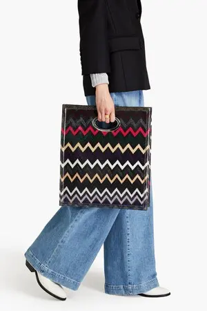 Missoni Metallic Crochet-knit Tote