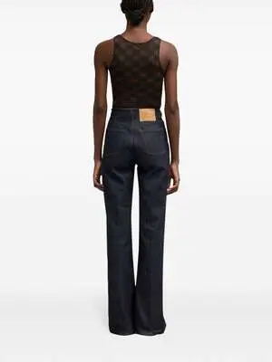 AMI Paris Logo-embroidered Cotton-blend Top