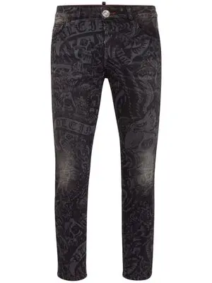 Philipp Plein Printed Jeans For Men