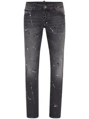 Philipp Plein Whiskering Jeans For Men