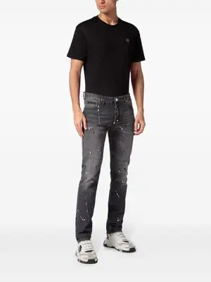 Philipp Plein Paint-splatter Slim-fit Jeans
